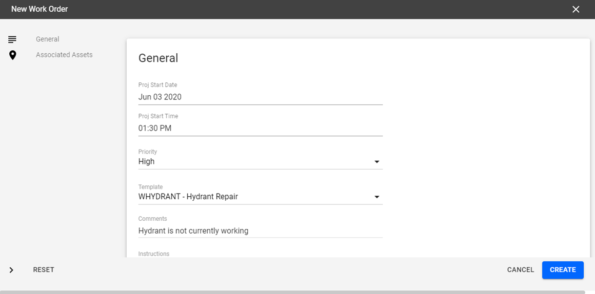 Create Cityworks Work Orders or Inspections
