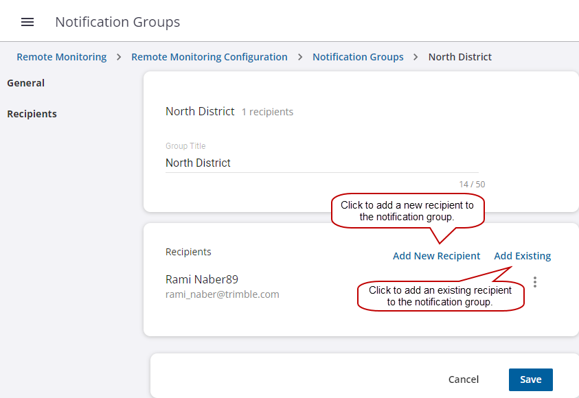 Create Notification Groups for Alarms
