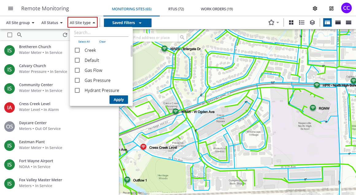 Identify and Find Monitoring Sites