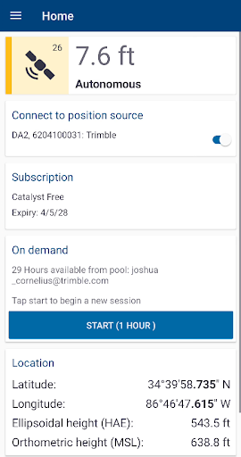 Use The Da2 And Catalyst With Trimble Unity Mobile